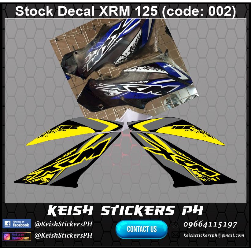 Stock Decal for XRM 125 V2 | Shopee Philippines