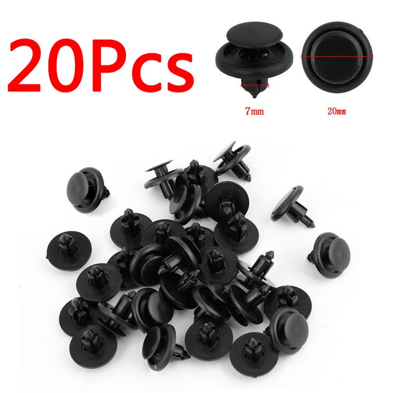 20pcs/set Car Clips Auto Bumper 7mm Toyota/BYD Hood for Retainer ...