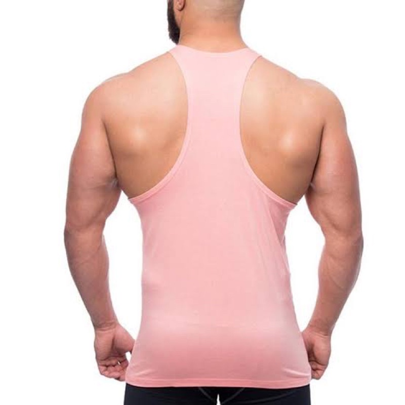 Half Pink Half Black Muscle Sando Tank top for gym cycling volleyball ...