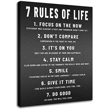 Office Wall Decor Rules of Life Motivational Posters Wall Art for ...