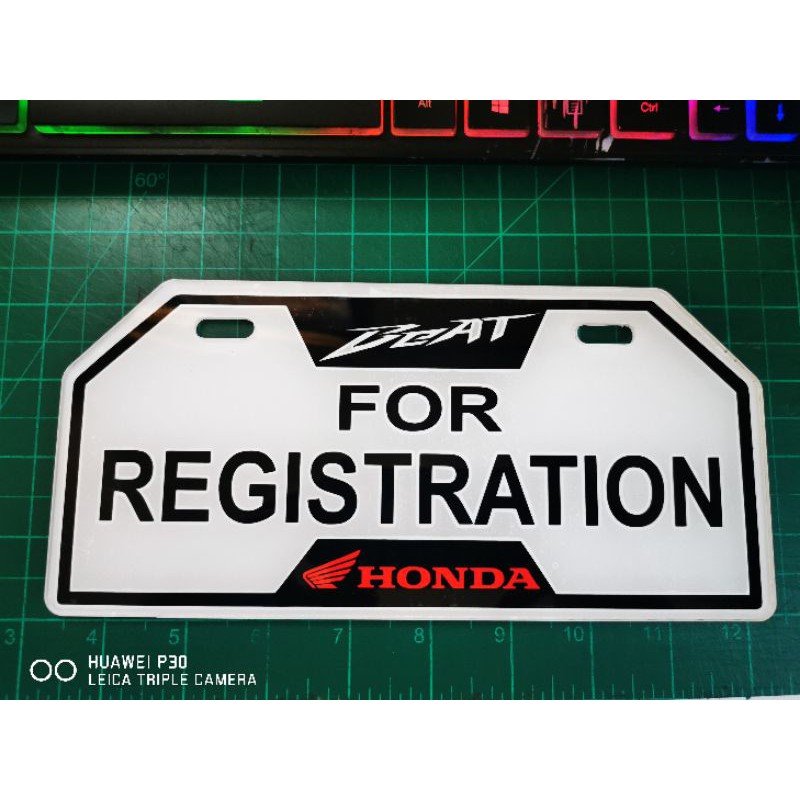 HONDA BEAT FOR REGISTRATION PLATE(NO BOLTS INCLUDED) | Shopee Philippines