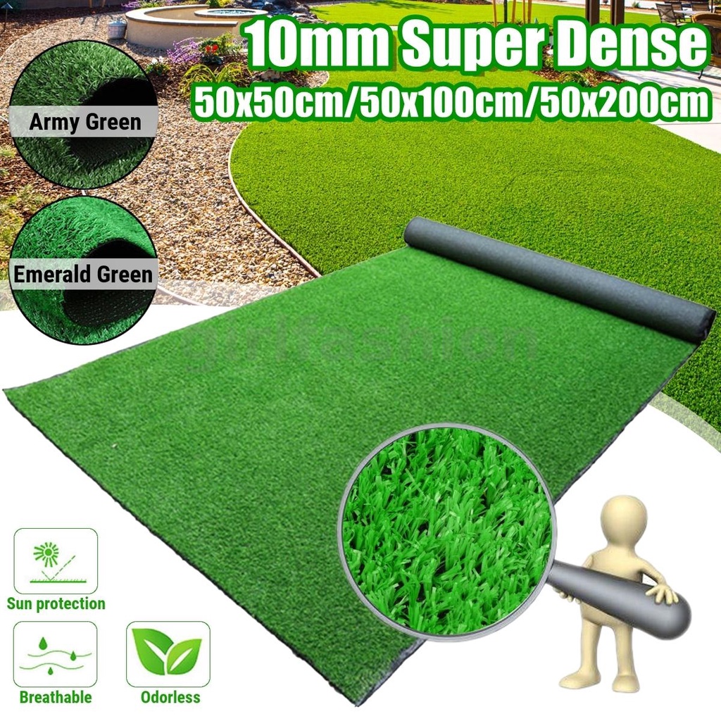 Dense Artificial Turf Grass Synthetic Realistic Indoor Outdoor Mat Yard ...