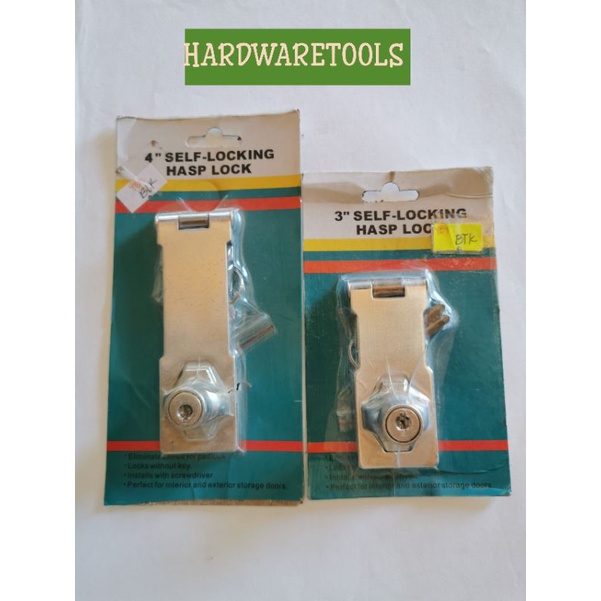 Self Locking Hasp Lock 3" 4" / Cabinet Lock | Shopee Philippines