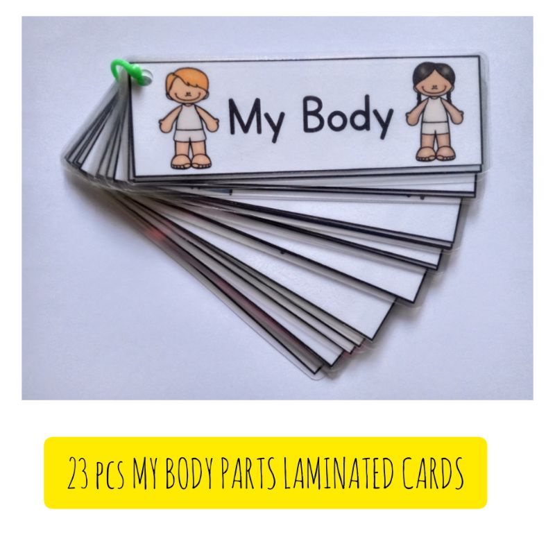 23 LAMINATED CARDS ABOUT BODY PARTS | Shopee Philippines