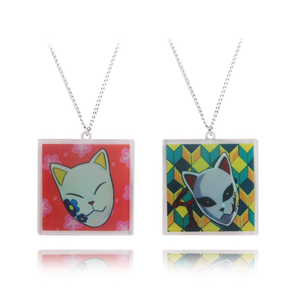 Japan Demon Slayer Nezuko Tomioka Yoshiyuki Fox Mask Acrylic Pendant ...