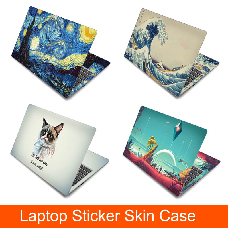 Royqueen Universal Laptop Cover Sticker Skins Sea Wave Van Gogh ...