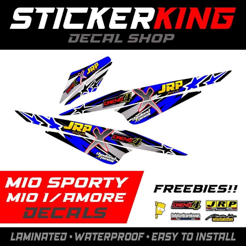 Mio Sporty/Mio1/Amore JRP Decals (Blue) | Shopee Philippines