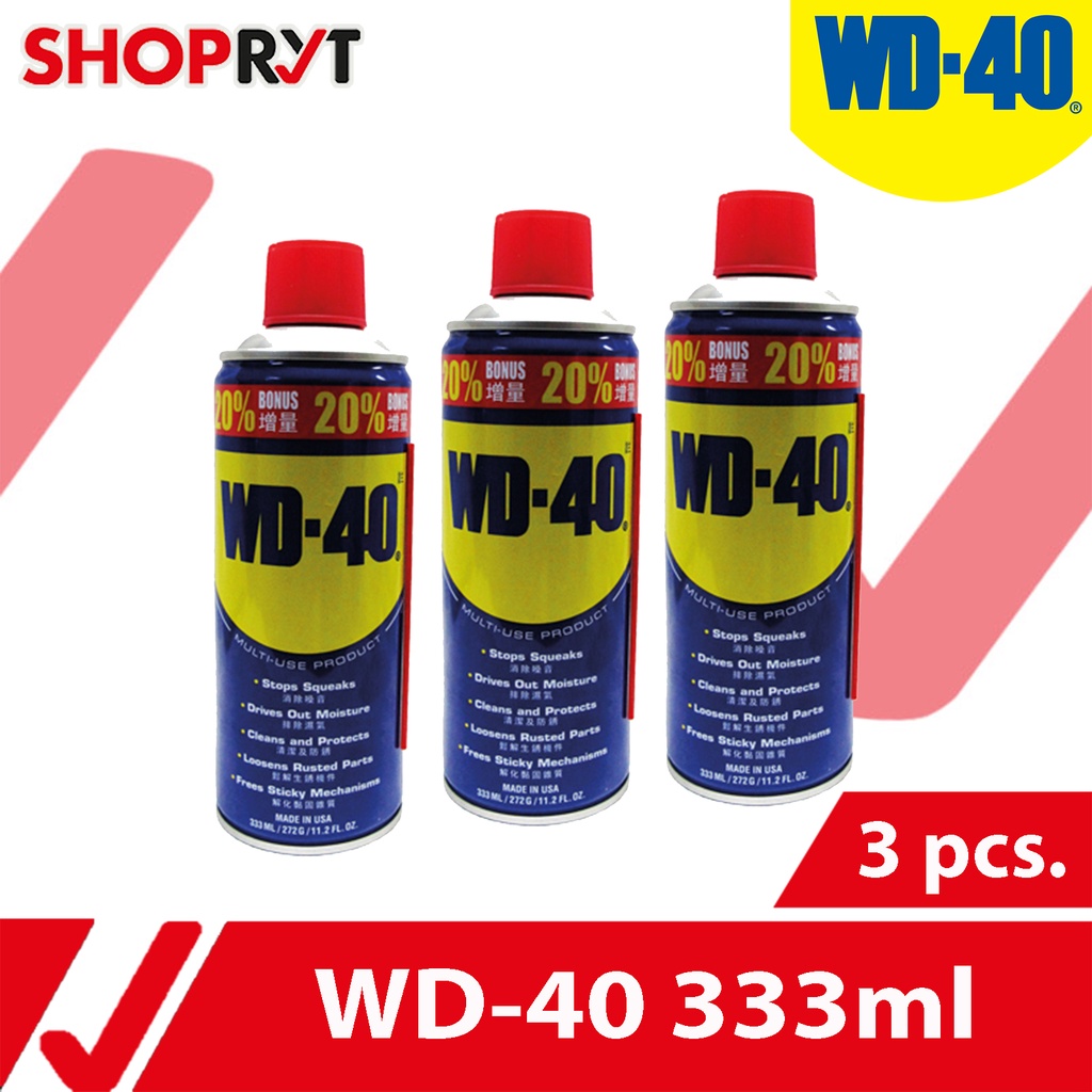 WD40 Multi-Use Penetrating Oil 11.2oz 333ml Rust Remover 3pcs ( 100% Original ) | Shopee Philippines