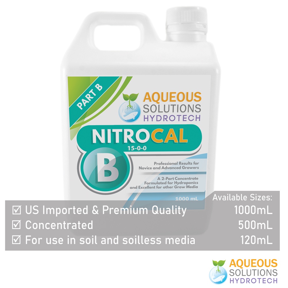 Hydroponic Nutrients NITROCAL Part B 1000ml/1 LITER Aqueous Solutions | Shopee Philippines