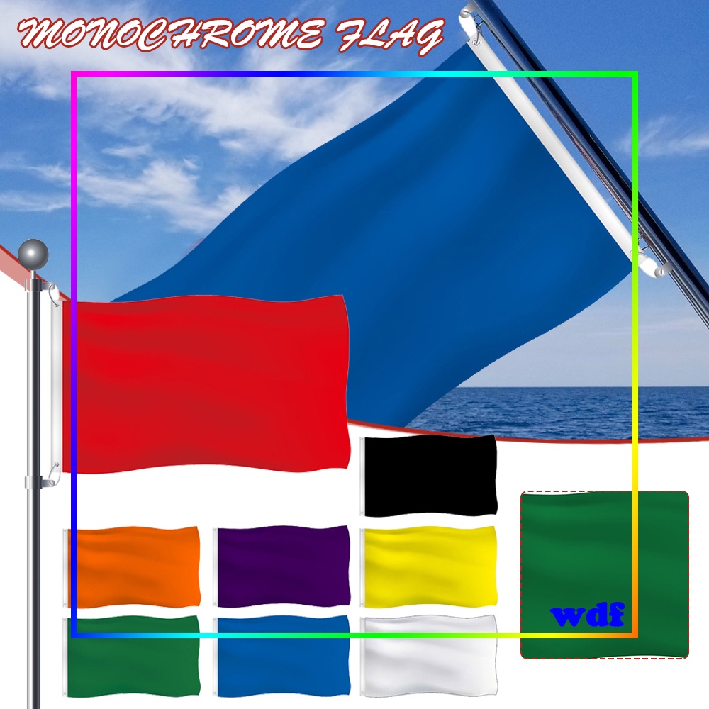 Solid Color Banner Polyester Fabric with Brass Buckle 90x150cm Flag ...