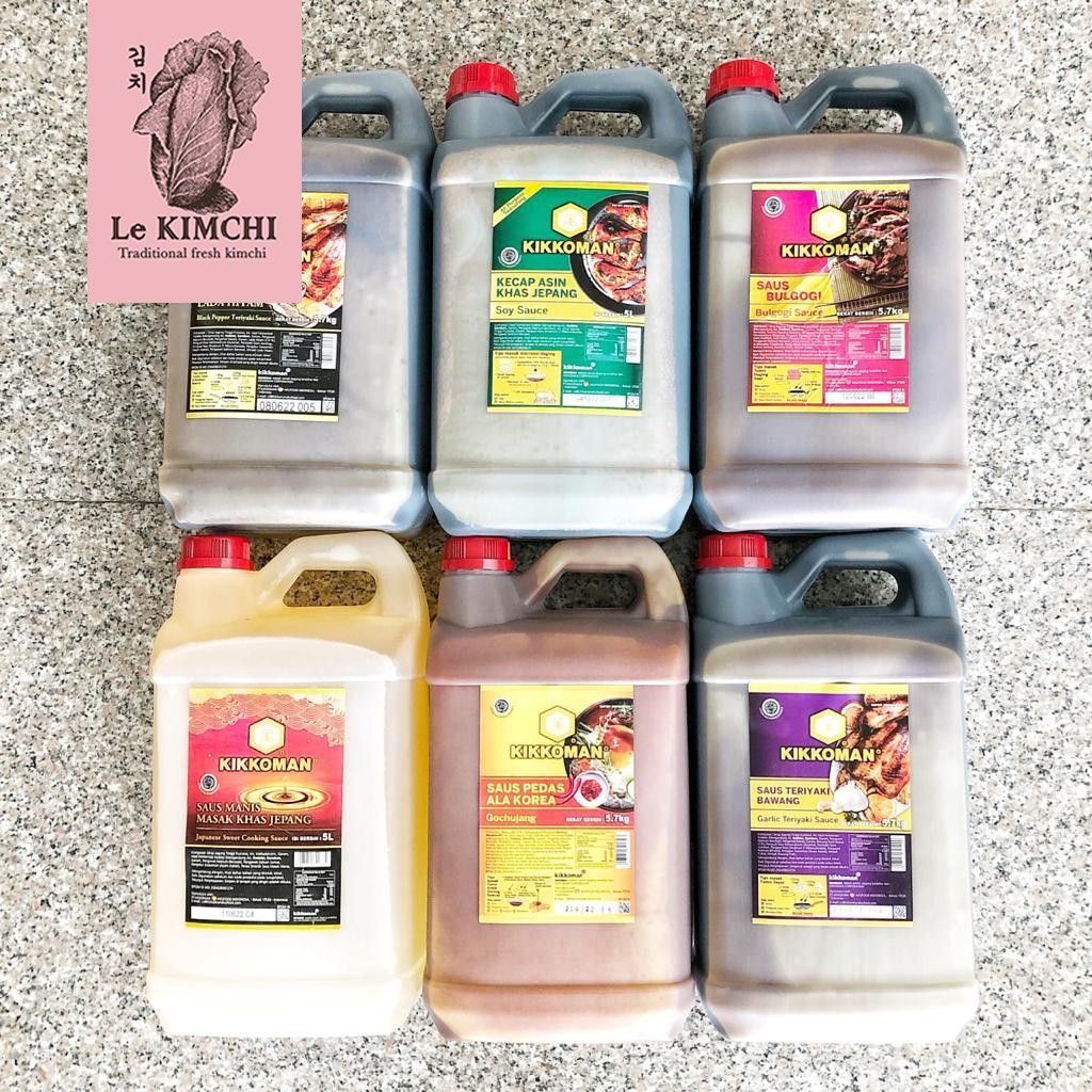 Kikkoman HALAL 5 L - 5,7 L Gochujang Sauce, Soy Sauce, Teriyaki ...