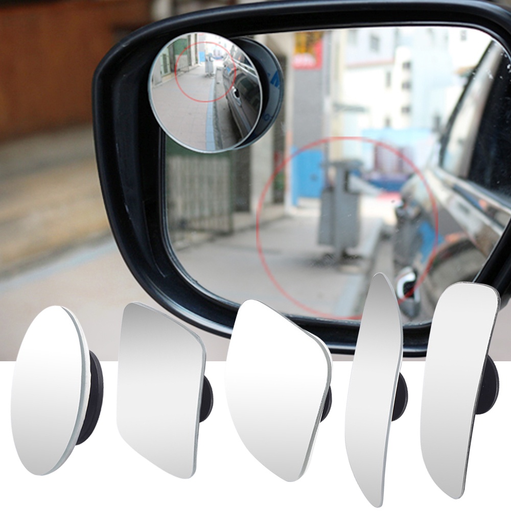 2Pcs Car Mirror HD Blind Spot Mirror Adjustable Auto Rearview Convex ...