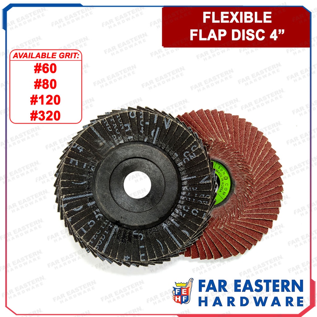 SUNCOM Flexible Flap Disc 4" #60 #80 #120 #320 Made in Korea | Shopee ...
