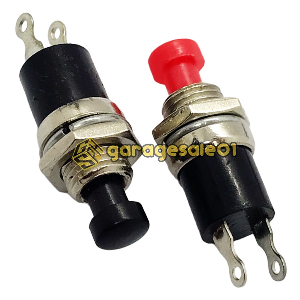 SPST Momentary OFF-ON Push Button Switch 2 Pins (RED/BLACK) | Shopee ...
