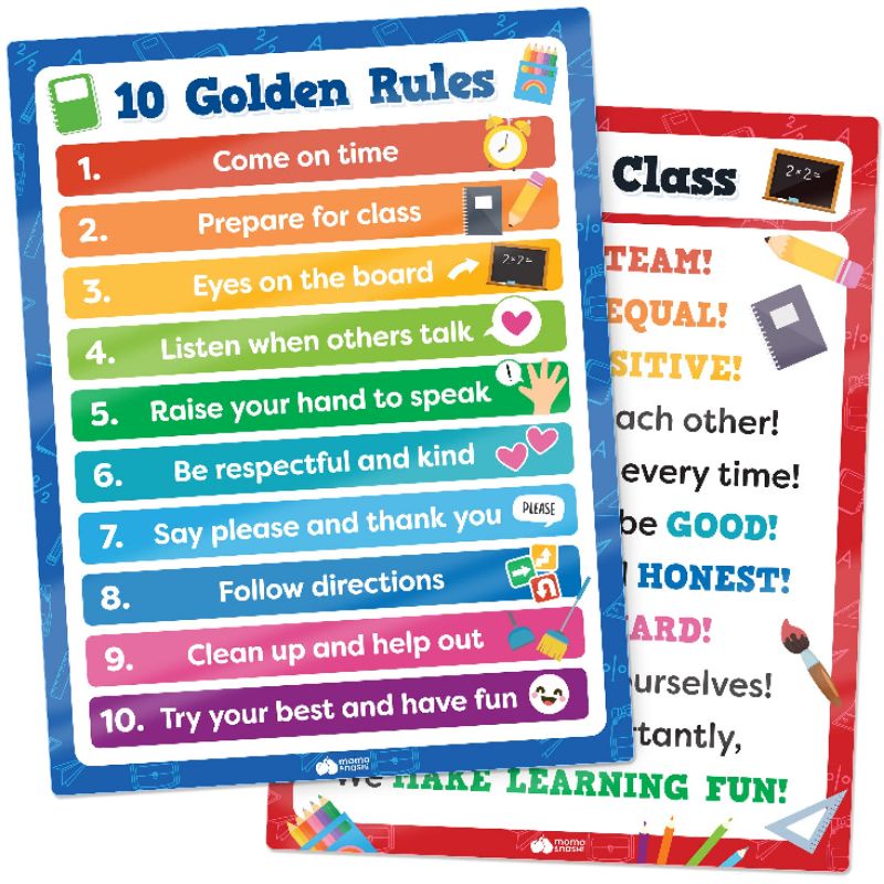 Classroom Posters, Classroom Charts Golden Rule, A4 Size laminated ...