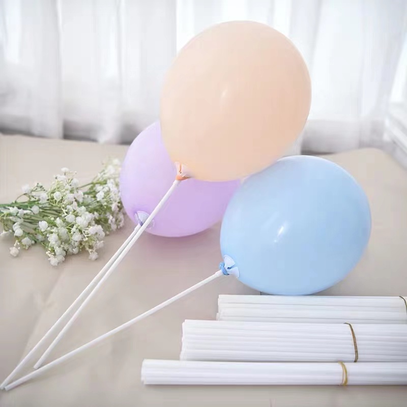 10pcs 35cm Balloon Stick White Plastic Balloon Sticks for Birthday ...