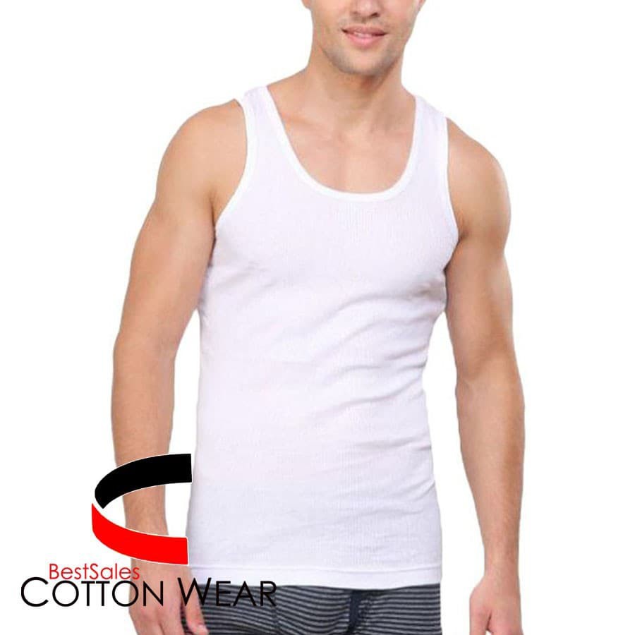 Cotton Wear Tank Top Sando Plain White for Men | Shopee Philippines