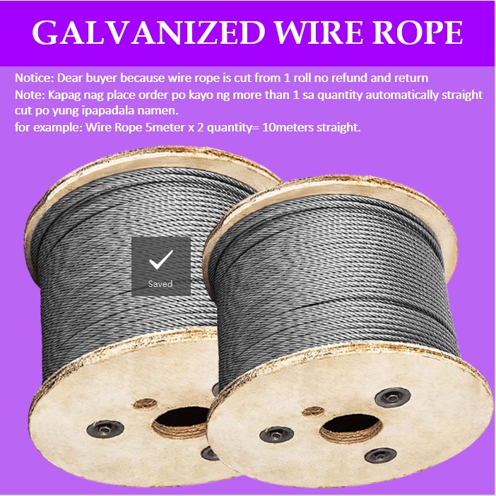 Mago 100 Meters Steel Cable 2-8mm Galvanized Steel Wire Rope Cable ...