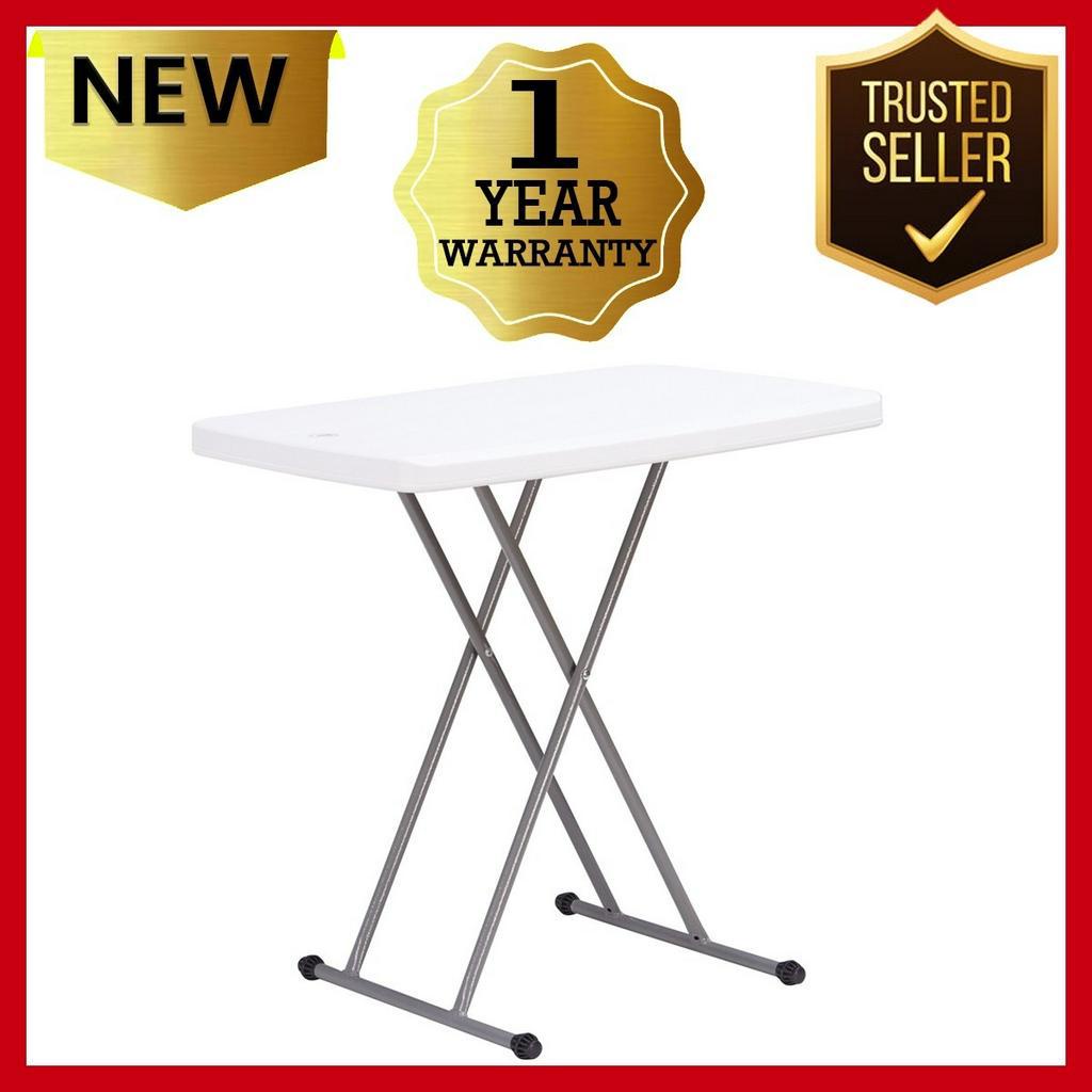 2.5FT Height Adjustable Table (White) L77.5xW50xH47.5cm | Shopee ...
