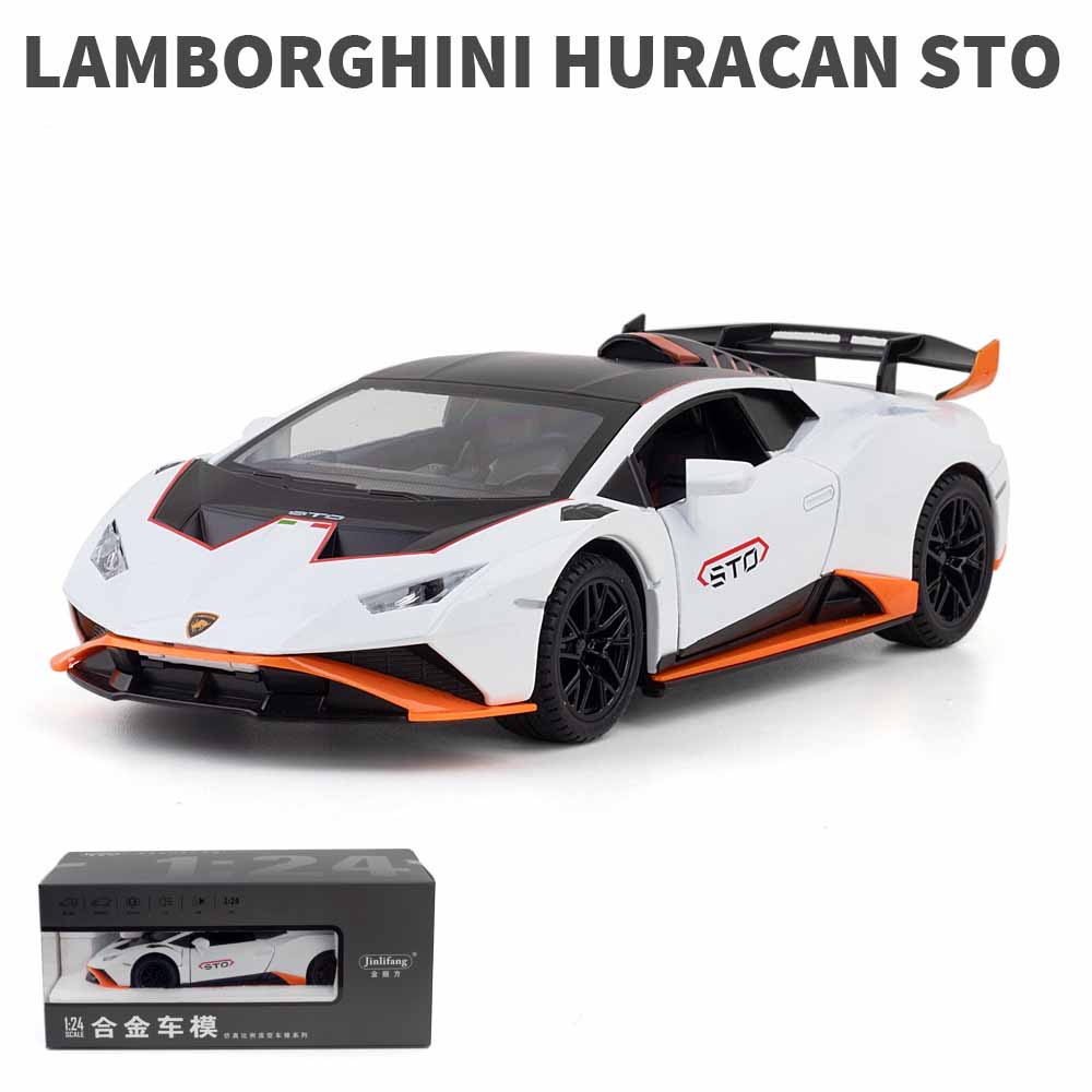 1:24 Scale Lamborghini STO Miniature Iron Diecast Collection Car Light ...
