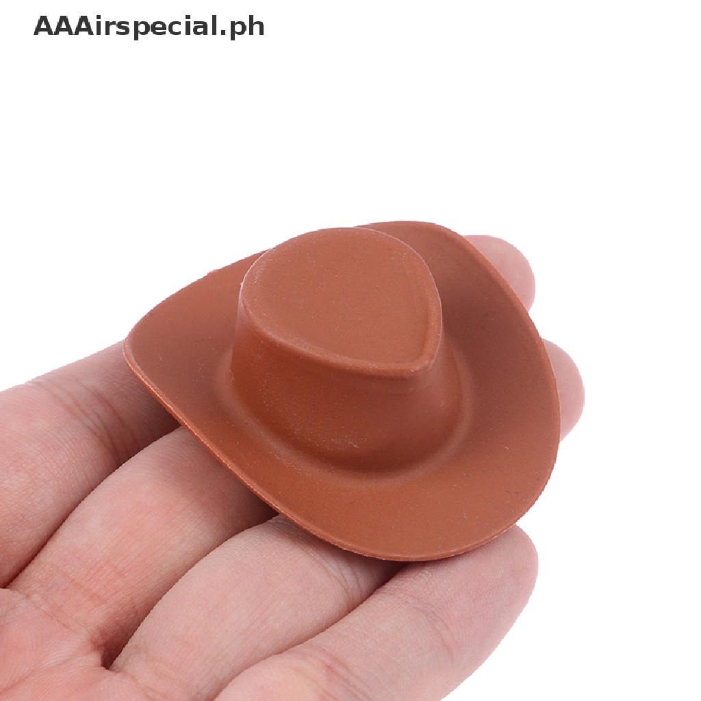 SEMEBY 10pcs Plastic Mini Western Cowgirl Cowboy Hat Miniature For Doll ...