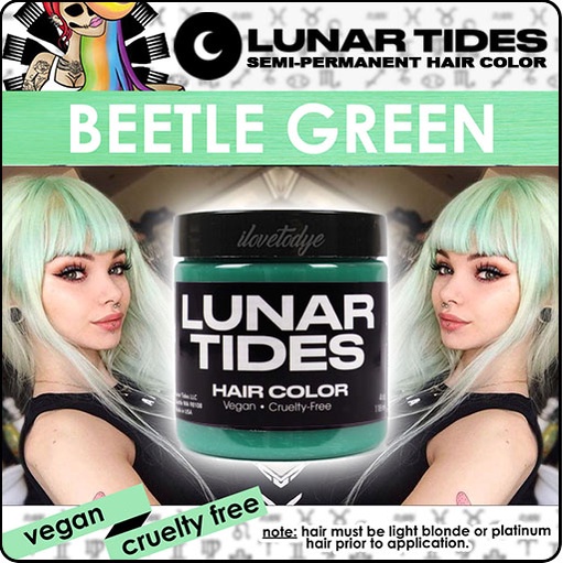 [I Love to Dye] Lunar Tides Beetle Green Semi-Permanent green Hair Dye ...