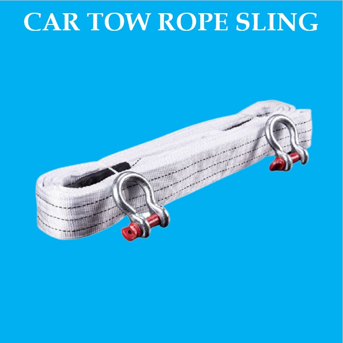 3 Meters Car Tow Rope Sling 1-5T With Shackle Emergency Recovery Car ...