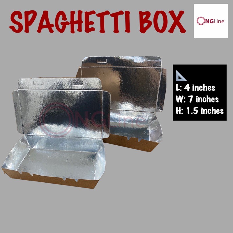 100 pcs. | Spaghetti Box | Meal Box | Take Out Tray Box | Shopee ...