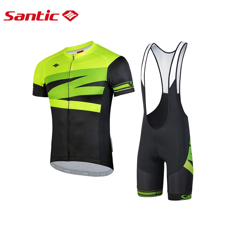 Santic Men Cycling Suit Cyling Jersey Bib Shorts Pockets MTB Bike Cycling Sets K20MT146 | Shopee ...
