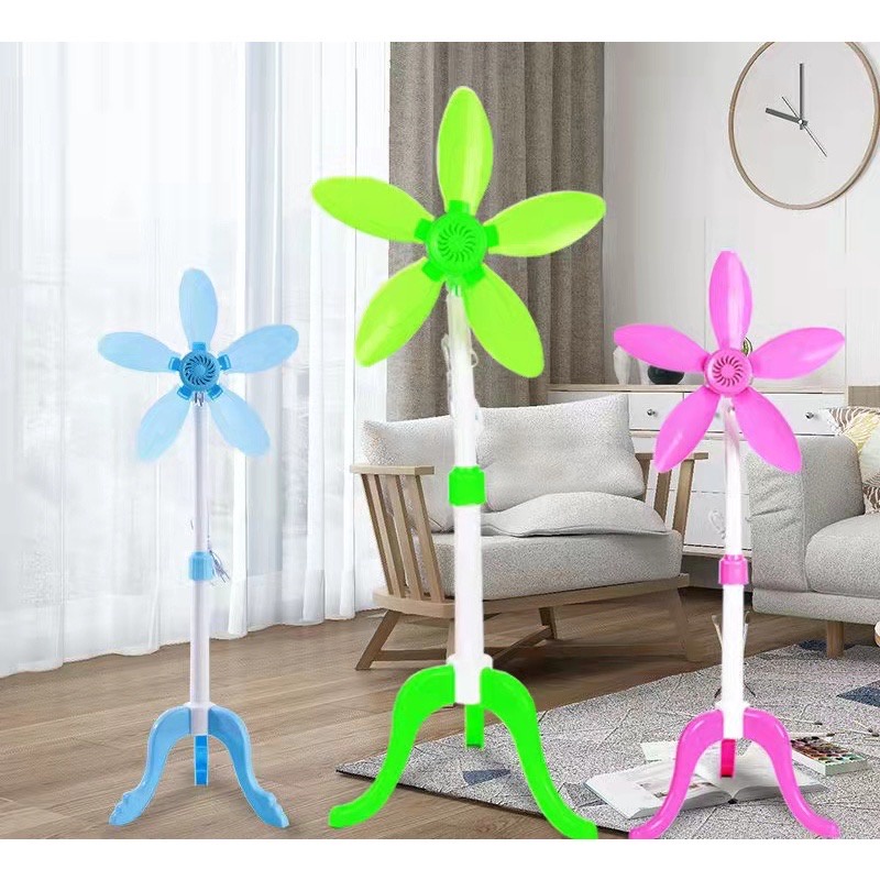 Styleclub NEW 5 Elise Five Blades Stand Fan Family Small Electric Fan ...