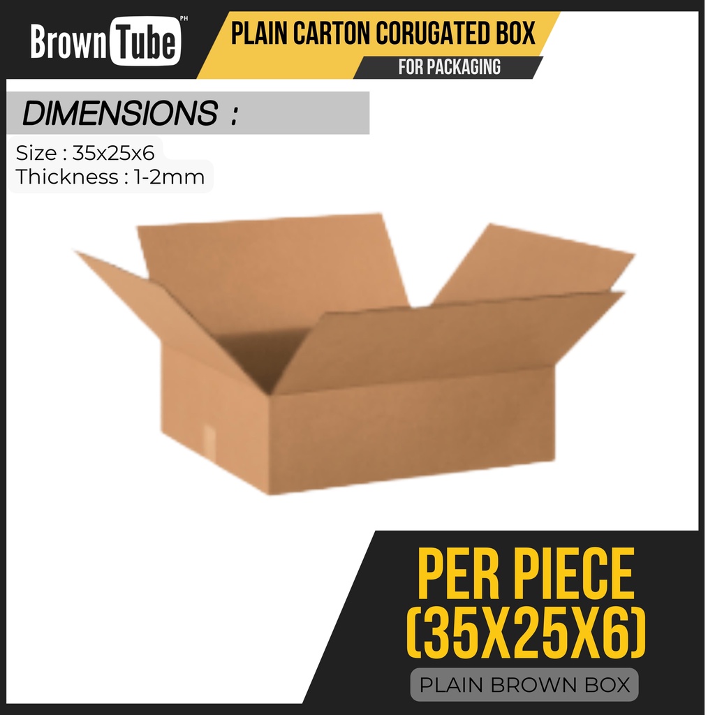Plain Carton Corrugated Brown Box Packaging Paper Kraft RSC Regular ...