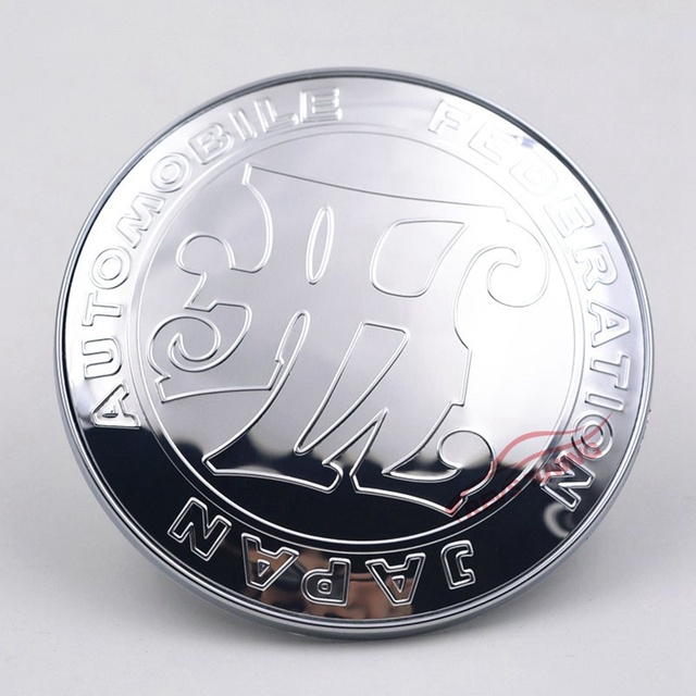 90mm Aluminum+Plasitc JDM Japan Automobile Federation JAF Badge Emblem ...