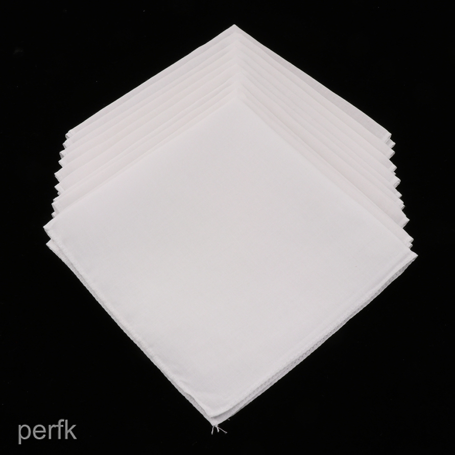 20pcs Men Women 100% Cotton White Soft Hanky Party Hankies | Shopee ...