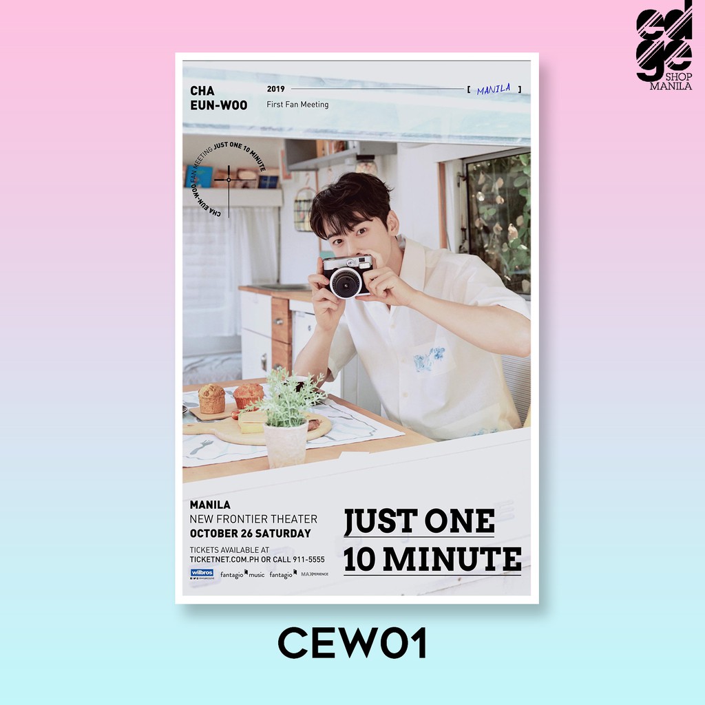 CHA EUN WOO - Just One 10 Minute 2019 IN MANILA Fan Meeting Posters ...