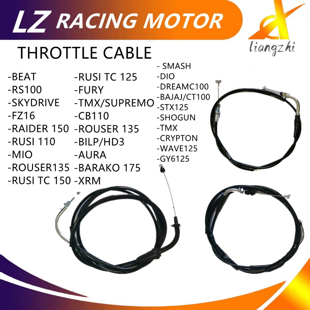 MOTORCYCLE PARTS THROTTLE CABLE FOR TMX/GY6/RUSI125/FURY/BAJAJ/DREAM ...