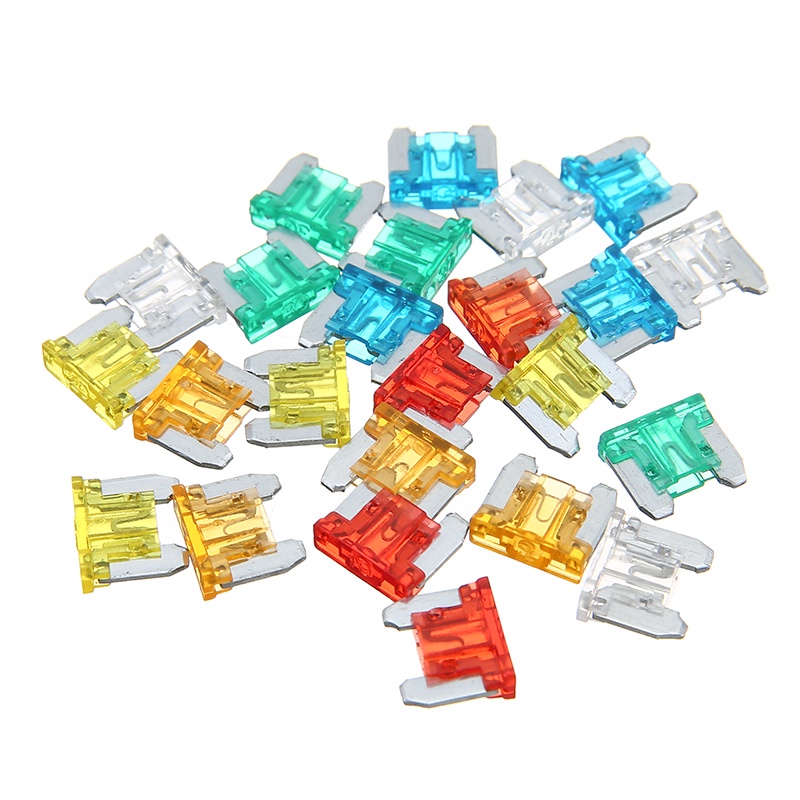 50pcs Mixed 2A 3A 4A 5A 7.5A 10A 15A 20A 25A 30A 35A 40A Car Fuse Micro Mini Blade Fuses Car Van ...
