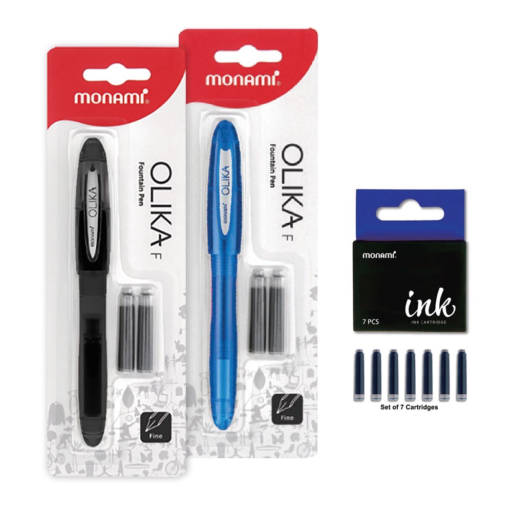 Fountain Pen + Ink Tube Refill MONAMI OLIKA Rong Neck Calligraphy [S24 ...