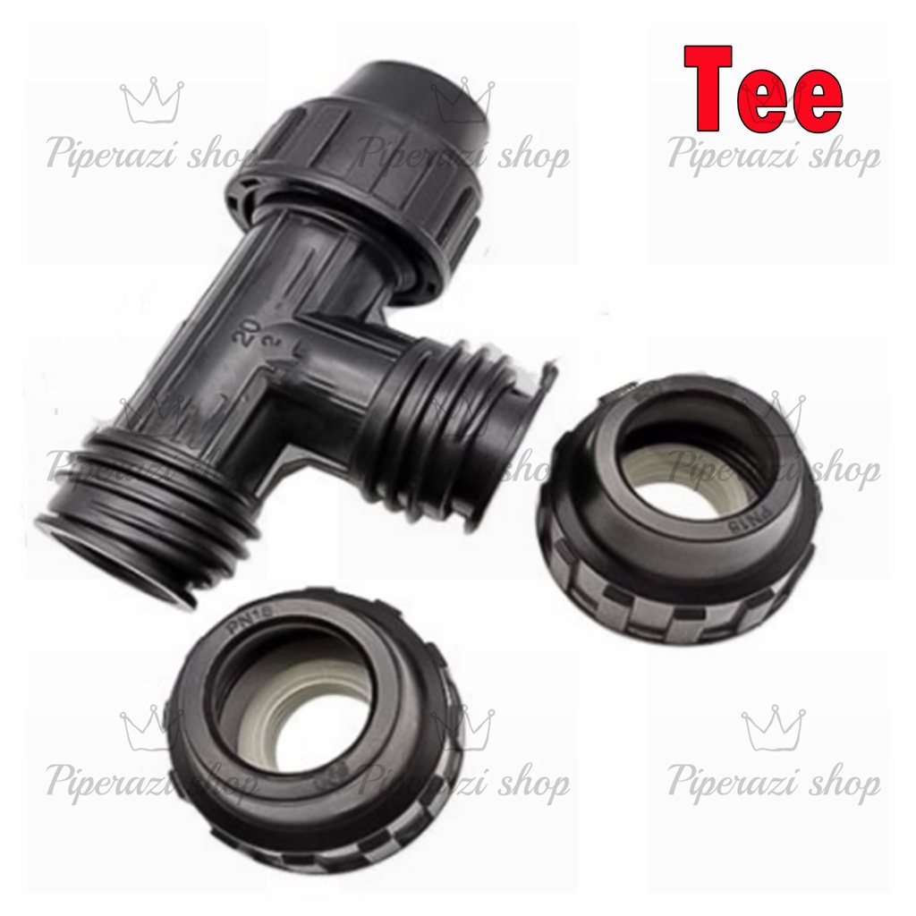 PE Compression Fittings Black Tee (1 1/4 to 2") | Shopee Philippines