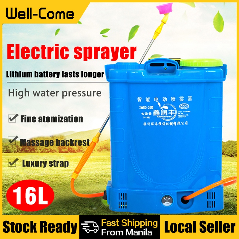 Electric Knapsack Agricultural Sprayer 16L double cover body speed ...
