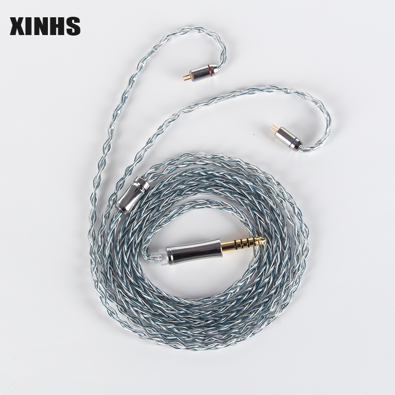 XINHS 8 Core Silver Blue Mixed 5N Single Crystal Copper Plated Silver ...