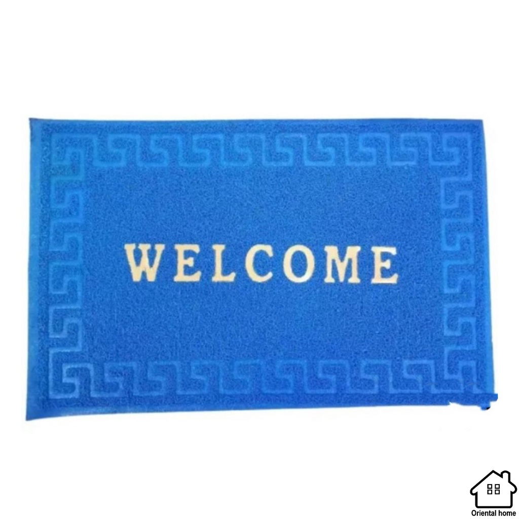 Soft Square Rubber Spaghetti Welcome Rug Doormat With Border Usually ...
