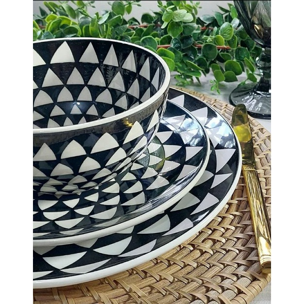 A4 Medallion Dinner Plate 10.5' morrocan style ceramic plates | Shopee ...