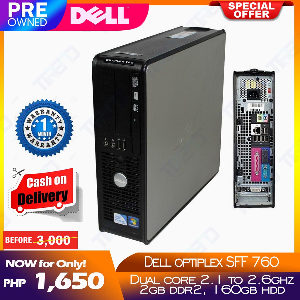 Dell Optiplex 760 SFF Slim Desktop PC -- Dual Core/2gb/160gb | Shopee ...