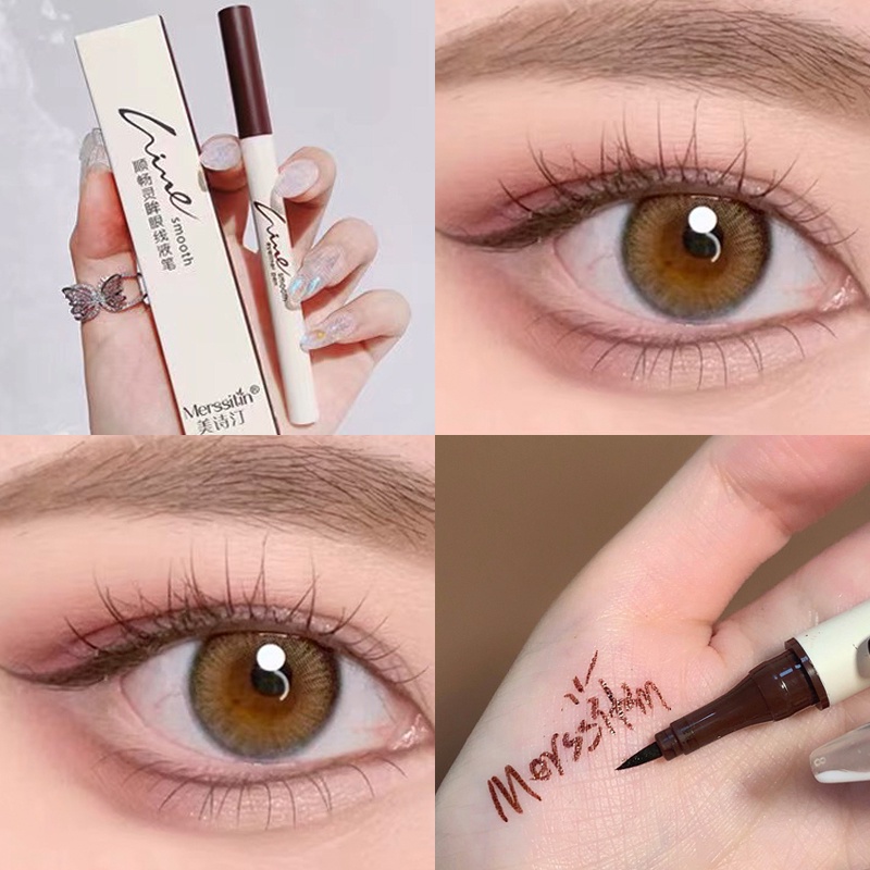 Ultra-fine Color Liquid Eyeliner Pen Waterproof Non-smoothing Long ...