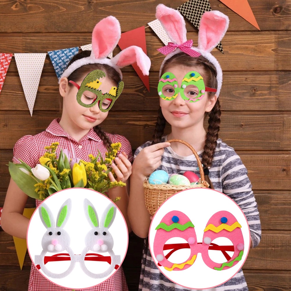 Easter Bunny Glasses Easter Party Decoration Dress Up Chicken Egg ...