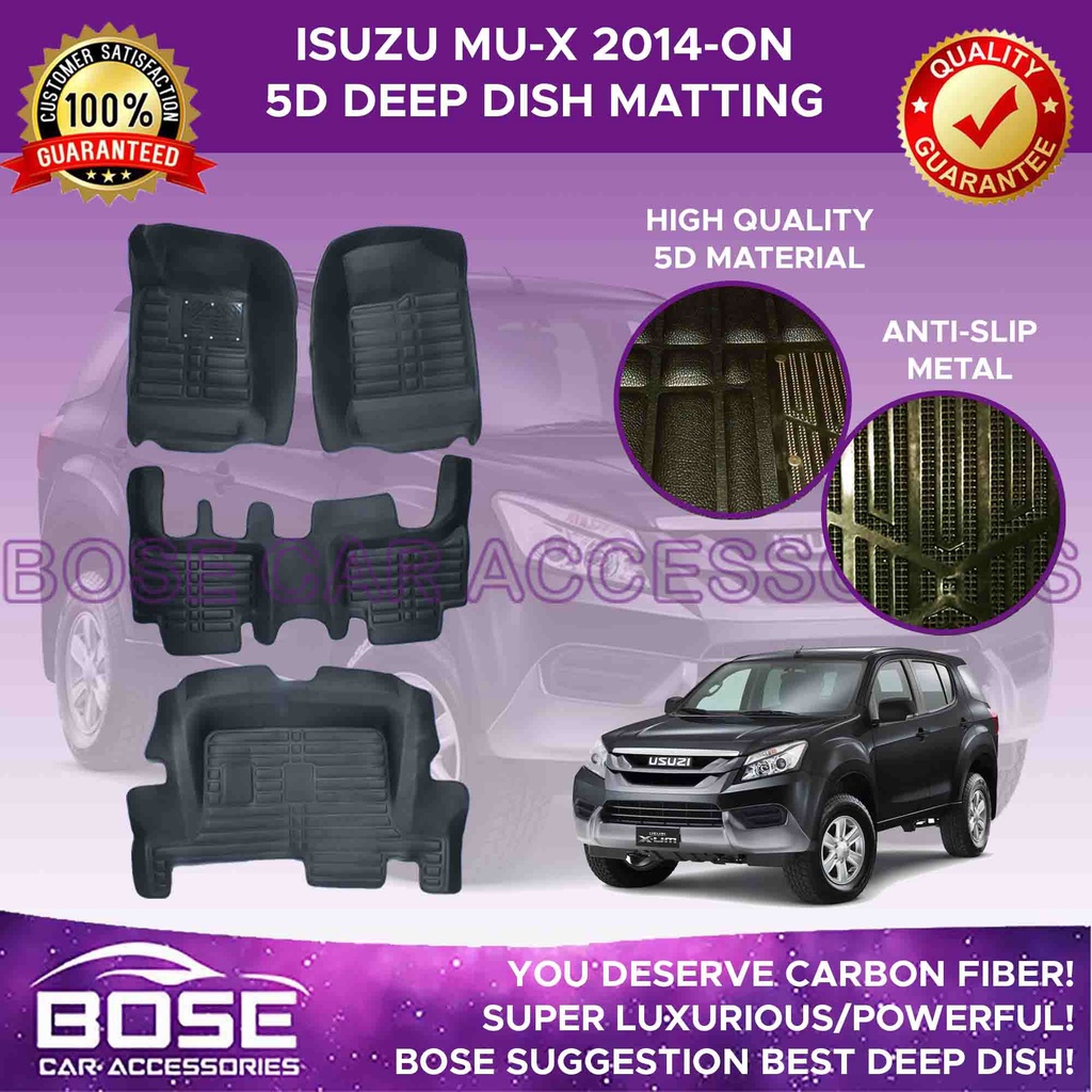 5D Deep Dish Matting for Isuzu MU-X / MUX 2013 - 2020 Model Deepdish ...