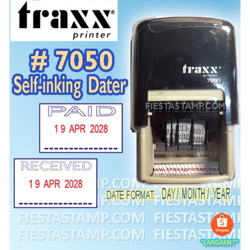 TRAXX #7050 Self-inking with Dater Rubber Stamp | Shopee Philippines TRAXX #7050 Self-inking with Dater Rubber Stamp | Shopee Philippines