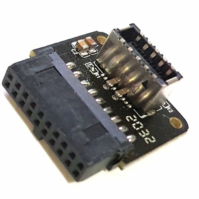 Usb to 3.0 19pin to 3.1 type c mobo model B motherboard port adapter ...