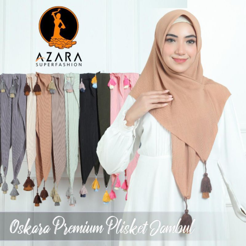 Hijab Plain Crested (BY AZARA) | Shopee Philippines