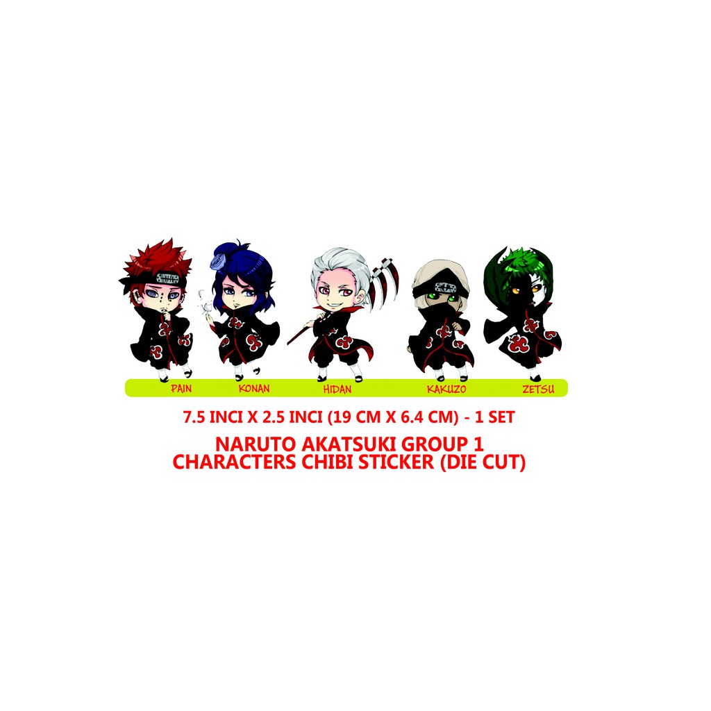 STICKER CHIBI NARUTO CHARACTERS group 1 | Shopee Philippines